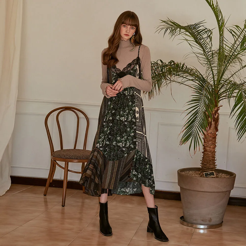 Slip Multi Pattern Dress, Green - 감도 깊은 취향 셀렉트샵 29CM