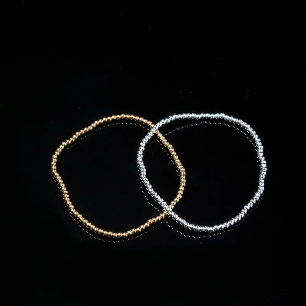 2mm silver gold ball daily simple Bracelet 925실버 은볼 팔찌 2mm - 감도 깊은 취향 셀렉트샵 29CM