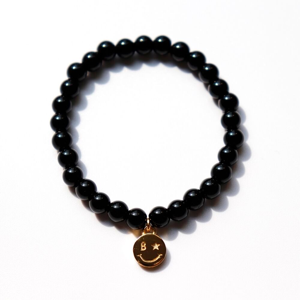 Gold star smile point glass ball Bracelet 스타 스마일 참 글라스볼 팔찌 - 감도 깊은 취향 ...