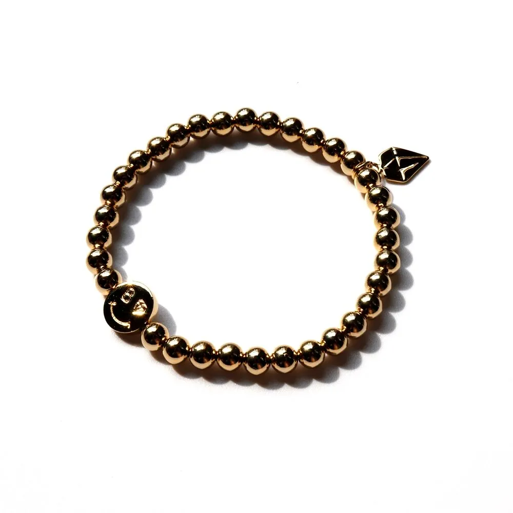 Gold plating smile 5mm ball Bracelet 봉보 골드 스마일 참 구슬 팔찌 5mm - 감도 깊은 취향 셀렉트샵 29CM
