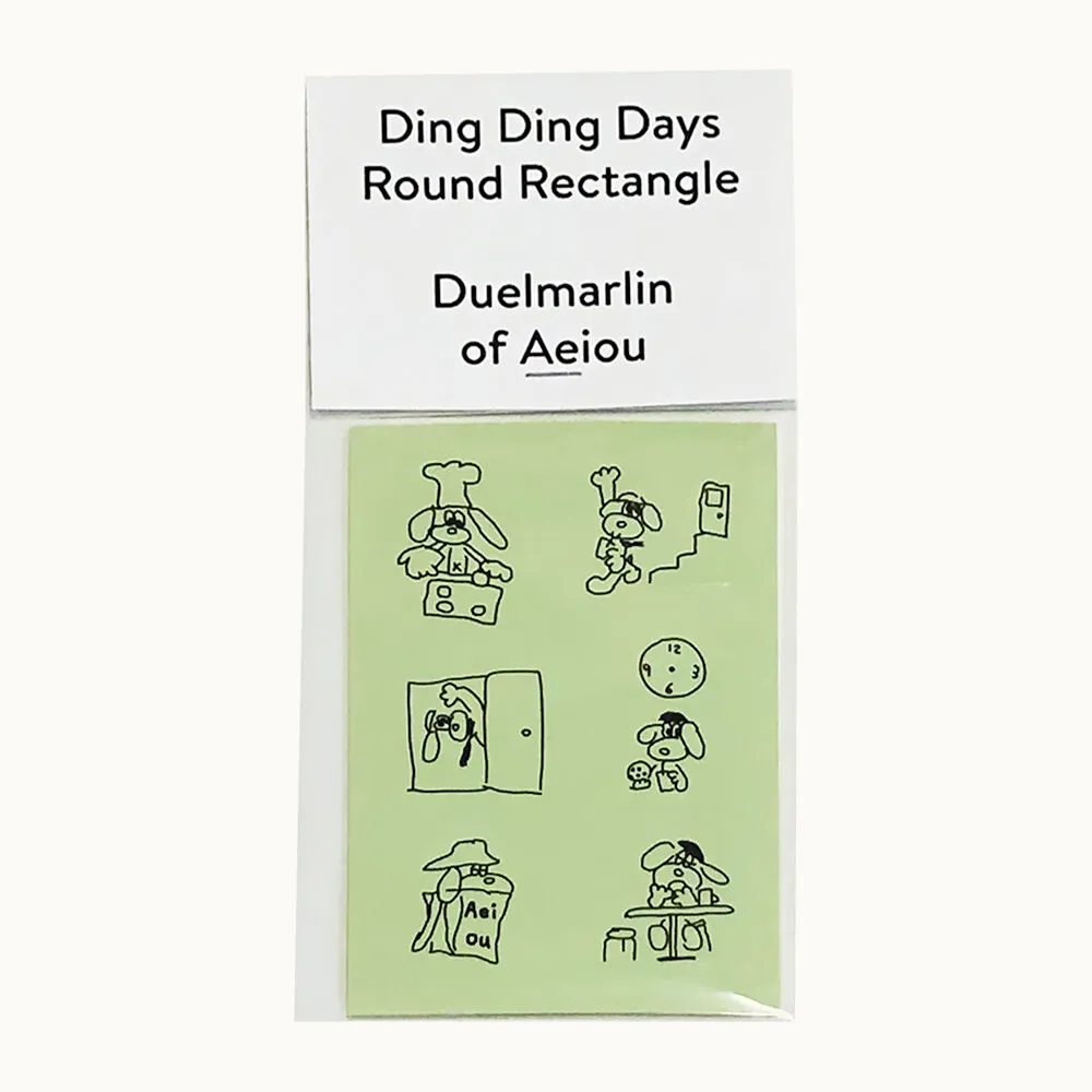 Ding Ding Days Round Rectangle 2 color sticker set - 감도 깊은 취향 셀렉트샵 29CM