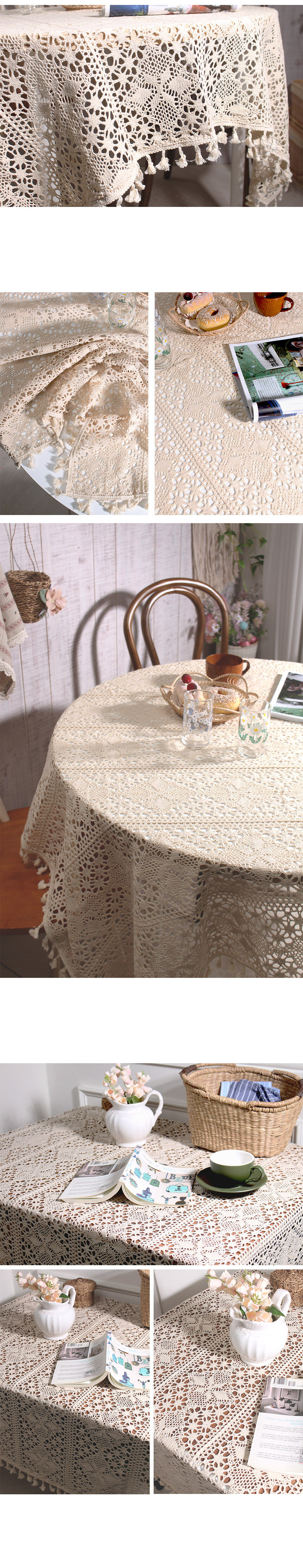 디아망 뜨개 크로쉐 레이스 테이블보 3size - 감도 깊은 취향 셀렉트샵 29CM