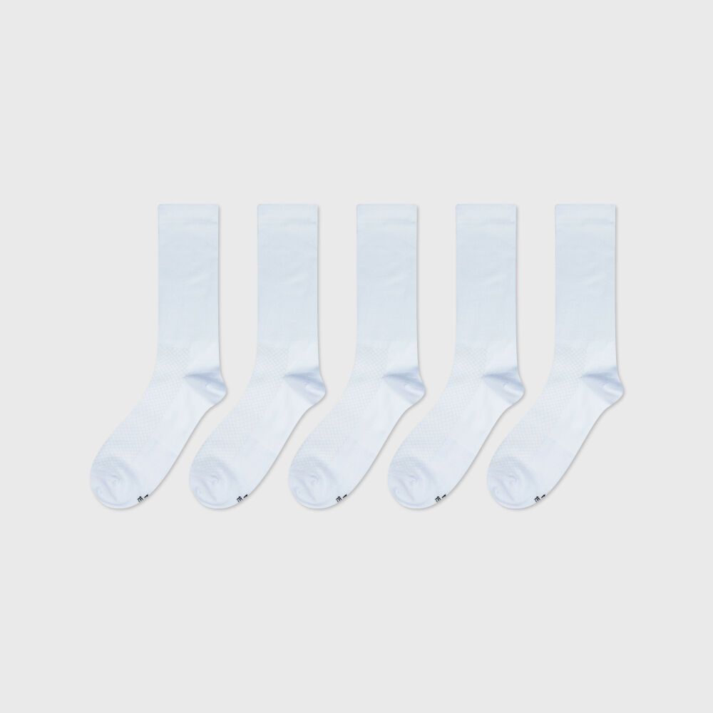 [5PACK] 1507 퀵드라이 하이 러닝 삭스 - 스노우 화이트 - 감도 깊은 취향 셀렉트샵 29CM