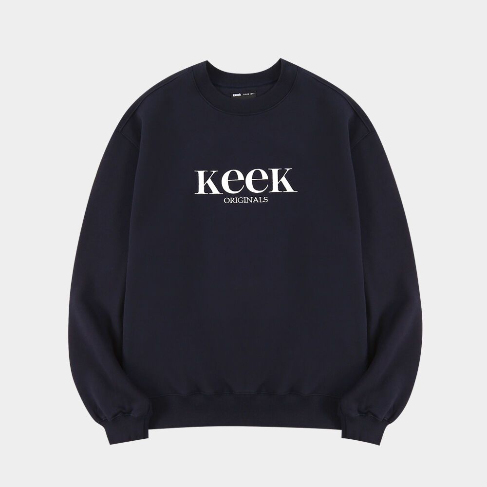 [Unisex] keek Original Sweatshirts 오리지널 맨투맨 - Navy - 감도 깊은 취향 셀렉트샵 29CM