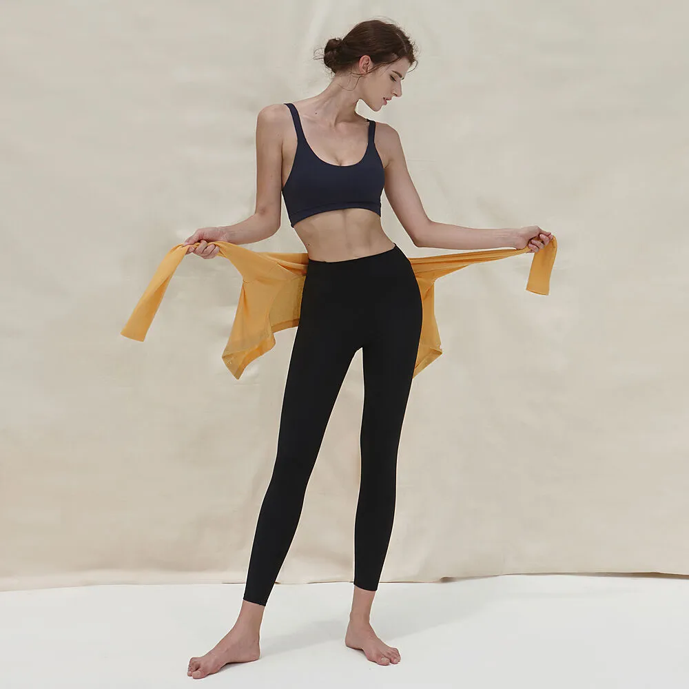 여성 요가복 DEVI-B0039-블랙 필라테스 9부 레깅스 하이퀄리티 - 감도 깊은 취향 셀렉트샵 29CM