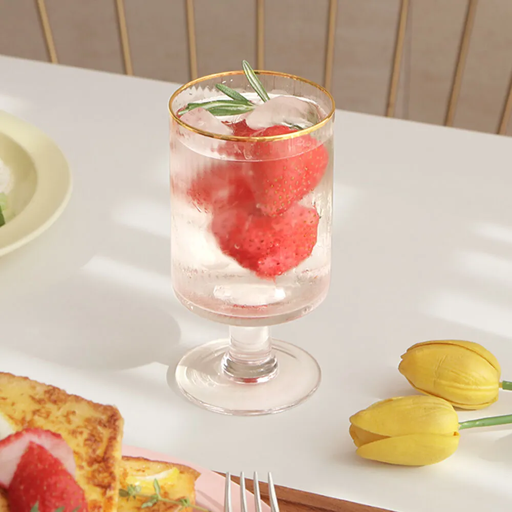 플레르 골드 플리츠 고블렛 와인잔 320ml 2종 택1 - 감도 깊은 취향 셀렉트샵 29CM