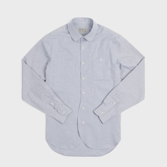 03 ROUND COLLAR WORK SHIRT (blue) - 감도 깊은 취향 셀렉트샵 29CM
