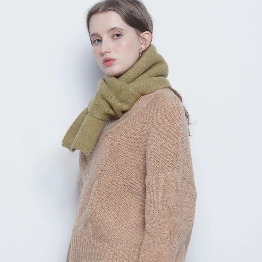 W182 woo; knit muffler olive - 감도 깊은 취향 셀렉트샵 29CM