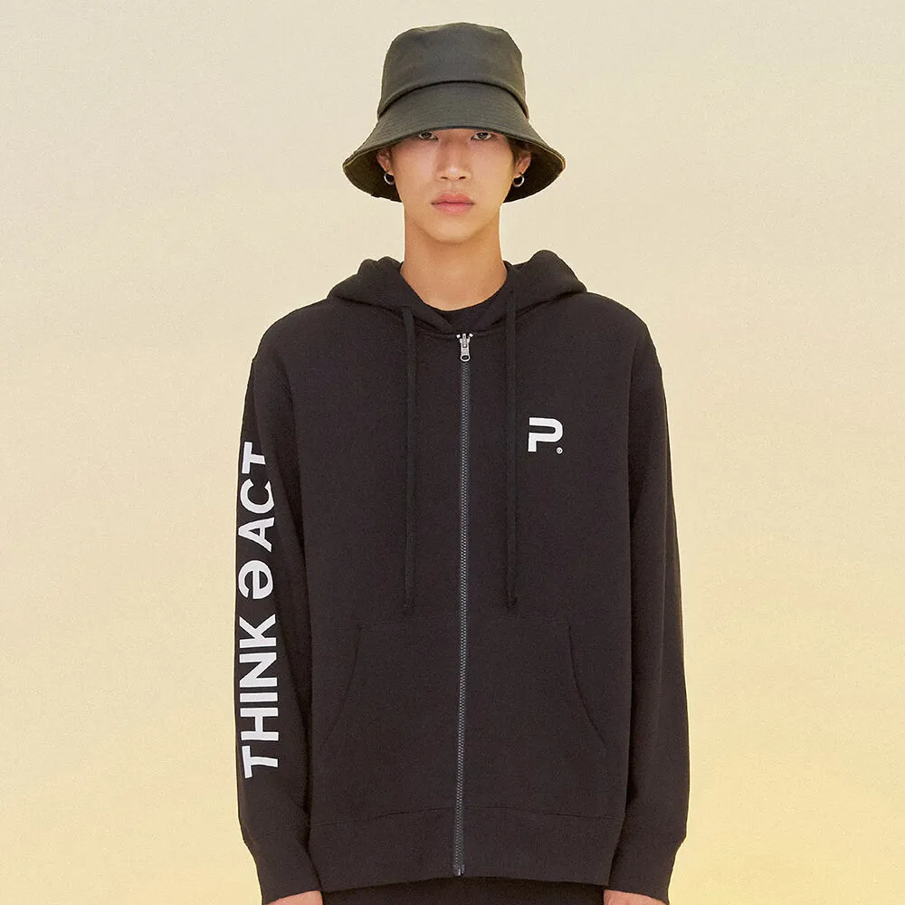 THINK ZIP-UP HOOD BLACK - 감도 깊은 취향 셀렉트샵 29CM