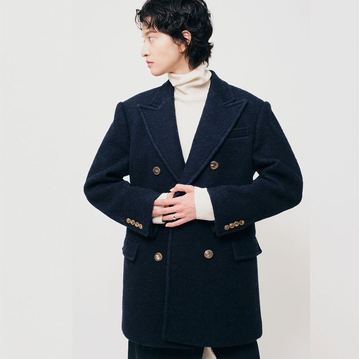 Double boyfit wool half coat Navy - 감도 깊은 취향 셀렉트샵 29CM