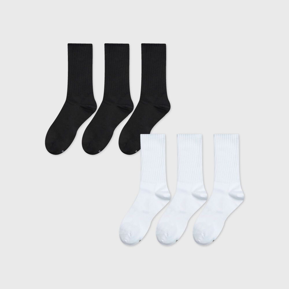 [6PACK] 1507 엠보 트라우져 삭스 - 스노우 화이트/블랙 - 감도 깊은 취향 셀렉트샵 29CM