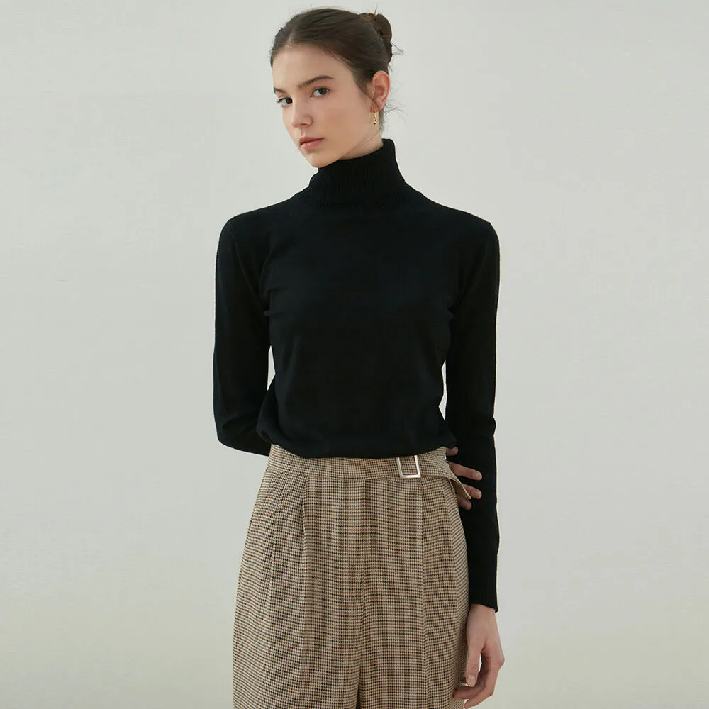 SOFT TURTLENECK SLIM KNIT_BLACK - 감도 깊은 취향 셀렉트샵 29CM