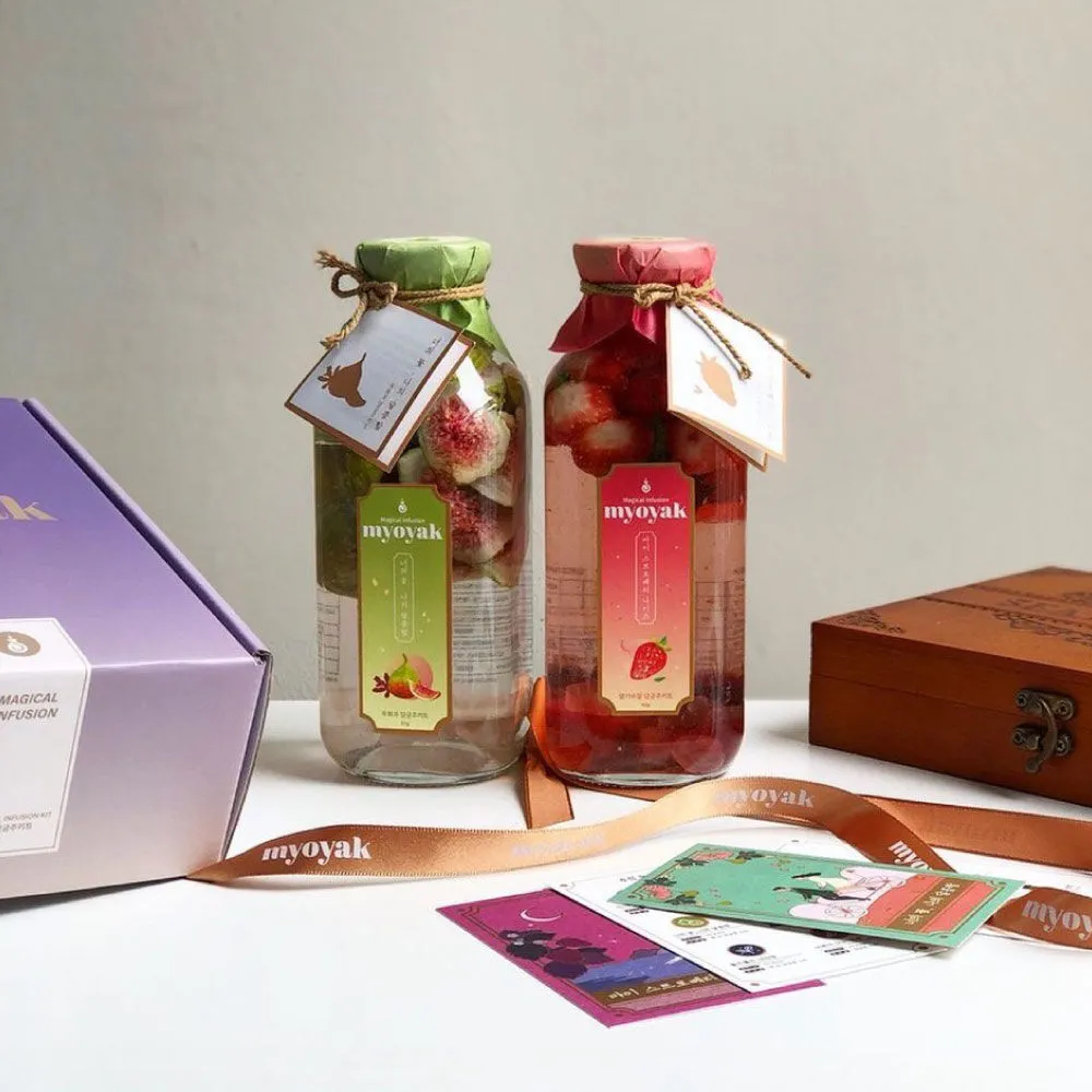 묘약 담금주키트 2구 선물세트 (종류선택 가능/보자기포장 가능 ) - 500ml X 2ea - 감도 깊은 취향 셀렉트샵 29CM