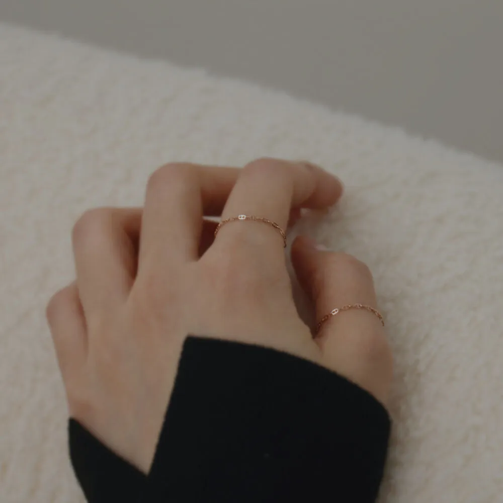 [14K] 14K gold link chain ring - 감도 깊은 취향 셀렉트샵 29CM
