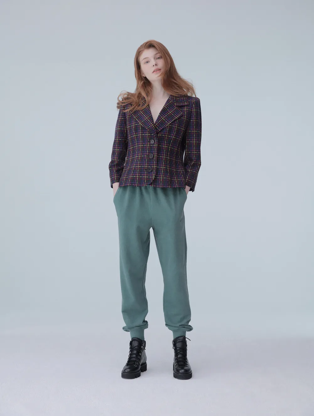 One button short check jacket 003 Black - 감도 깊은 취향 셀렉트샵 29CM