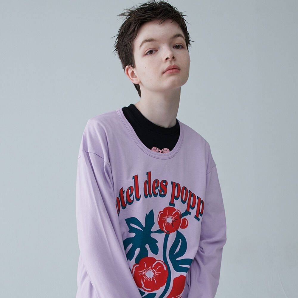 POPPY RUNNER 롱 슬리브 티셔츠/퍼플 - 감도 깊은 취향 셀렉트샵 29CM