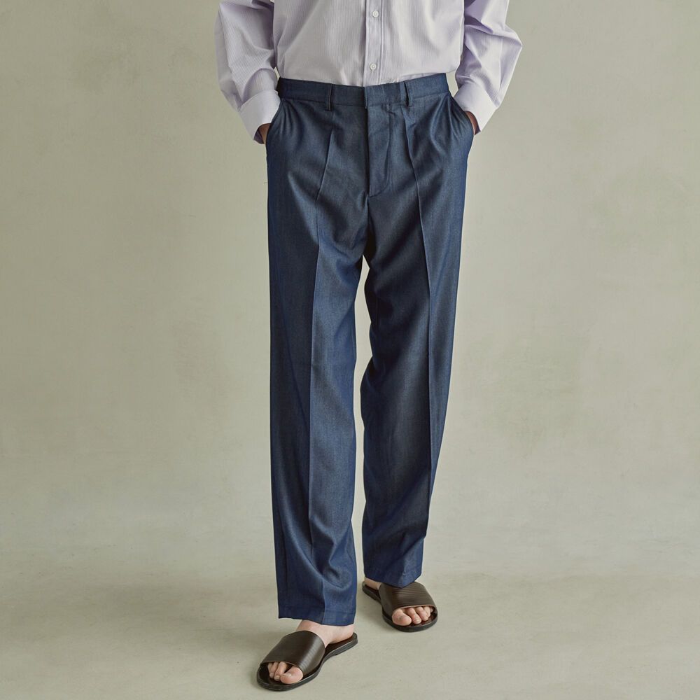 UNISEX DENIM LIGHT LONG SLACKS_DEEP BLUE - 감도 깊은 취향 셀렉트샵 29CM