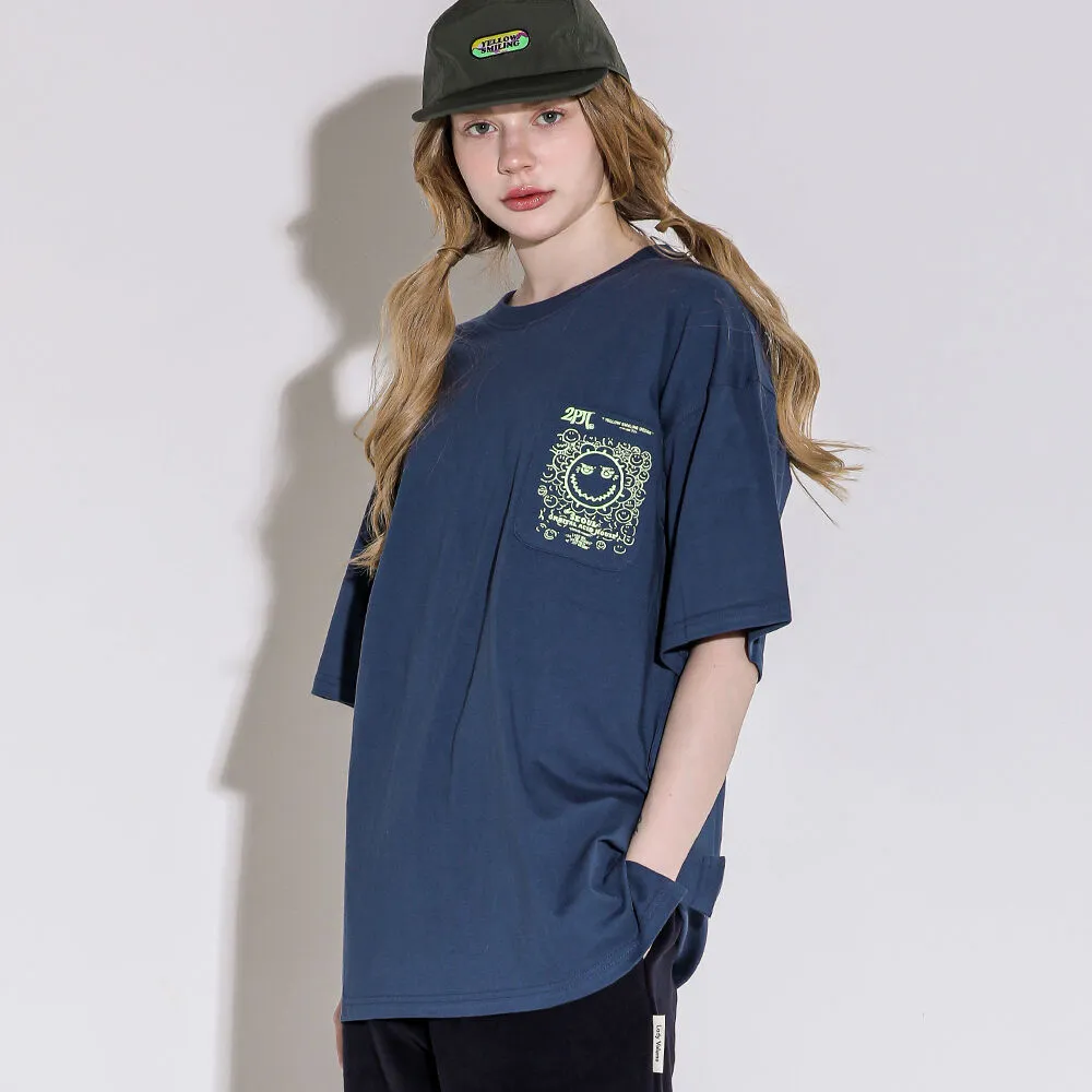 TS01 썬플라워 오버핏 반팔티 (네이비) - 감도 깊은 취향 셀렉트샵 29CM