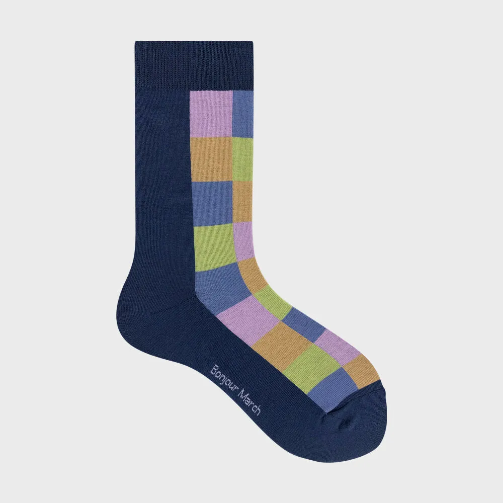 Square socks_navy - 감도 깊은 취향 셀렉트샵 29CM