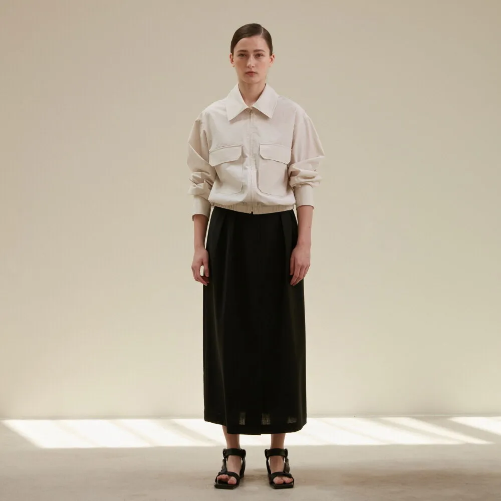 Skirt Tuck Long Wool Blooming Black - 감도 깊은 취향 셀렉트샵 29CM