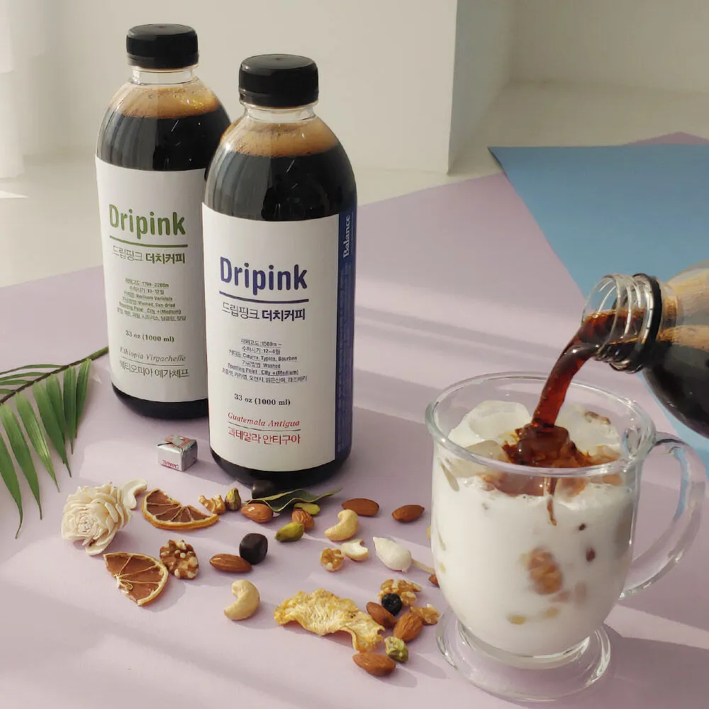 드립핑크 바로내린 콜롬비아 500ml x 2병 더치(콜드브루 원액)커피 - 감도 깊은 취향 셀렉트샵 29CM