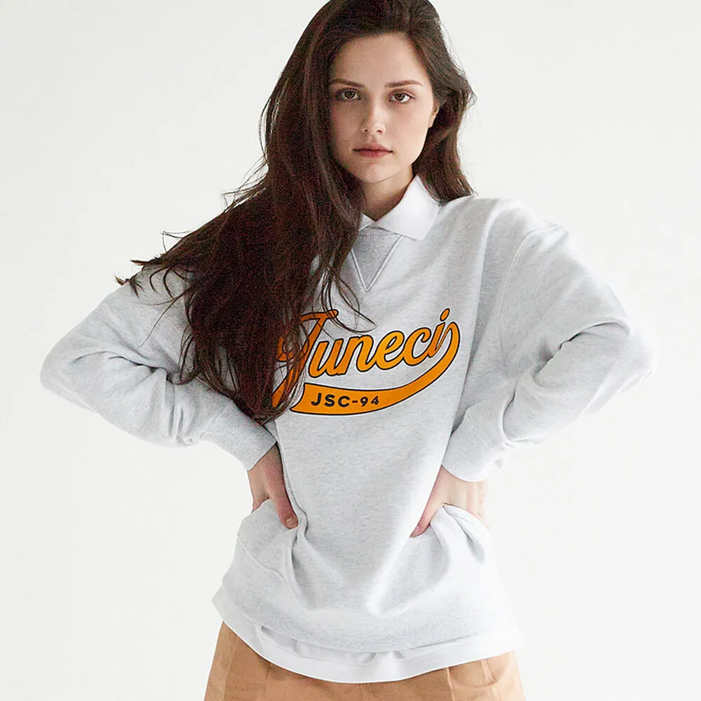 Juneci script sweatshirts_Women (White Melange Grey) - 감도 깊은 취향 셀렉트샵 29CM
