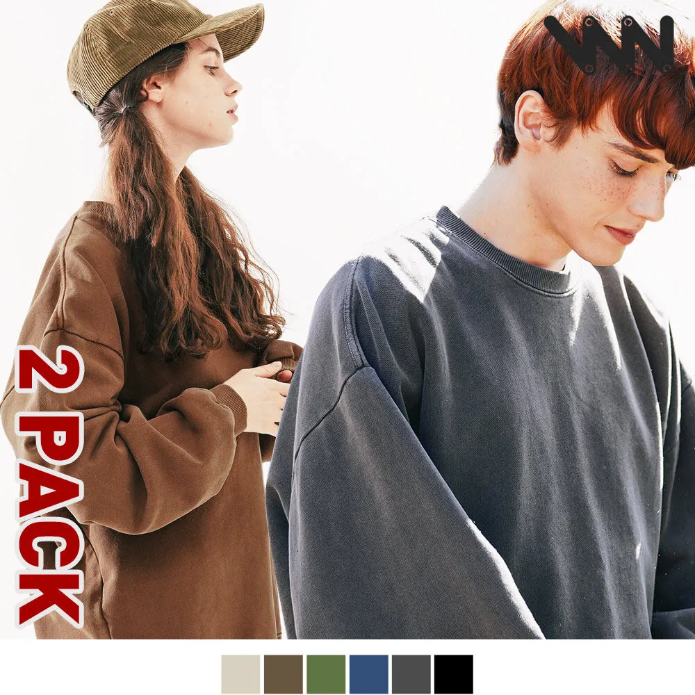 [패키지] 피그먼트 슬릿 맨투맨 2PACK JJMT7436 - 감도 깊은 취향 셀렉트샵 29CM