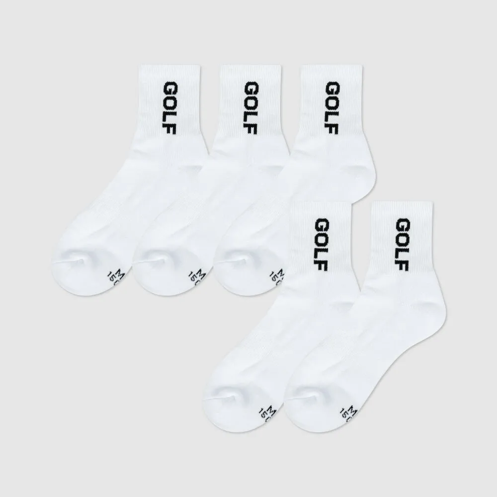 [5PACK] 1507 애슬레틱 골프 포인트 삭스 - 스노우 화이트 - 감도 깊은 취향 셀렉트샵 29CM