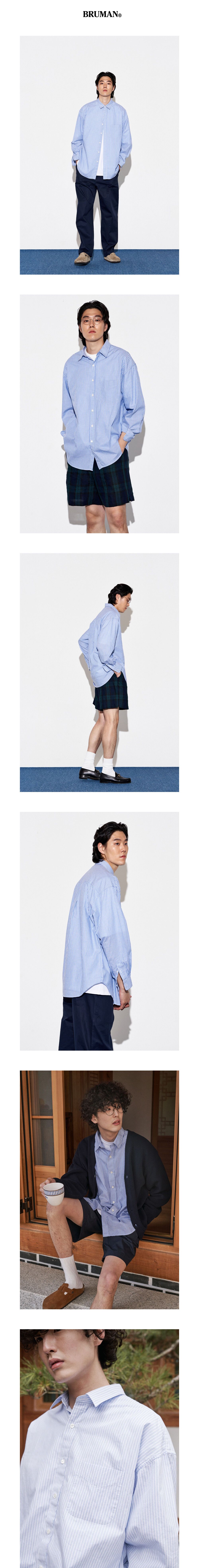 Light Stripe Shirt (Saxe Blue) - 감도 깊은 취향 셀렉트샵 29CM