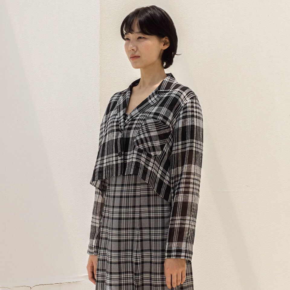 Mesh Linen Black Cropped Jacket - 감도 깊은 취향 셀렉트샵 29CM