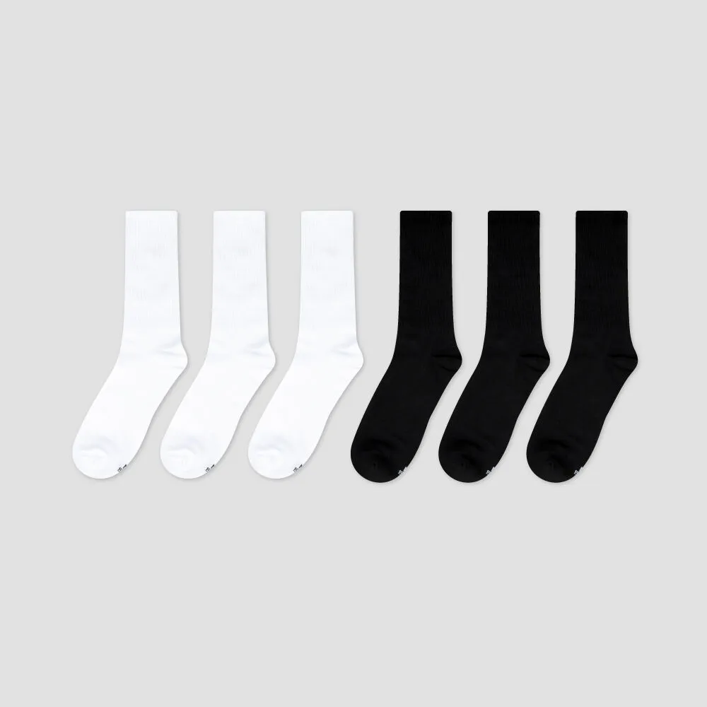 [6PACK] 1507 모노 트라우져 수피마 코튼 삭스 - 스노우 화이트/블랙 - 감도 깊은 취향 셀렉트샵 29CM