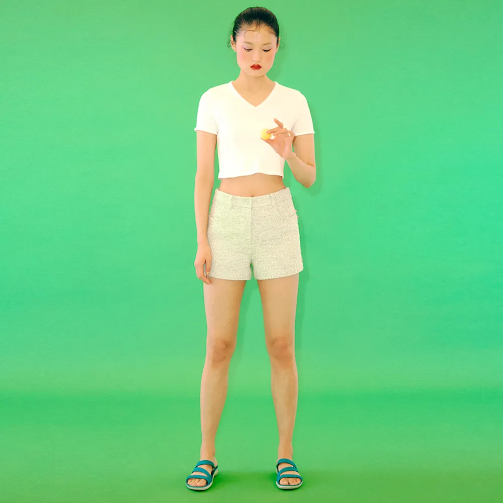 Line-Trimmed Tweed Pants [GREEN] - 감도 깊은 취향 셀렉트샵 29CM