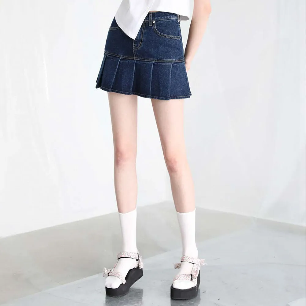 PLEATS DENIM SKIRT - 4COL - 감도 깊은 취향 셀렉트샵 29CM