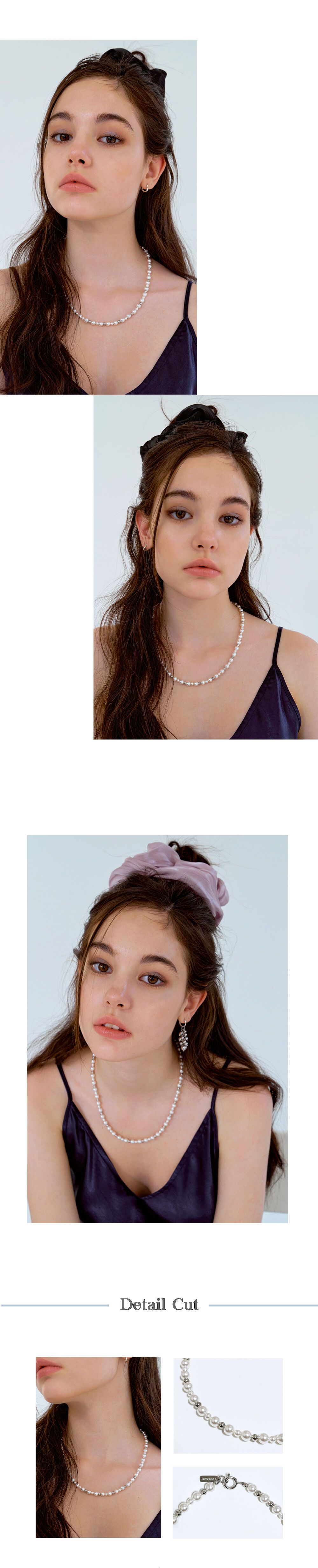 silver balls x pearls necklace - 감도 깊은 취향 셀렉트샵 29CM