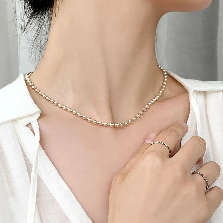 925실버 4mm 볼체인 목걸이/ Ball Necklace - 감도 깊은 취향 셀렉트샵 29CM