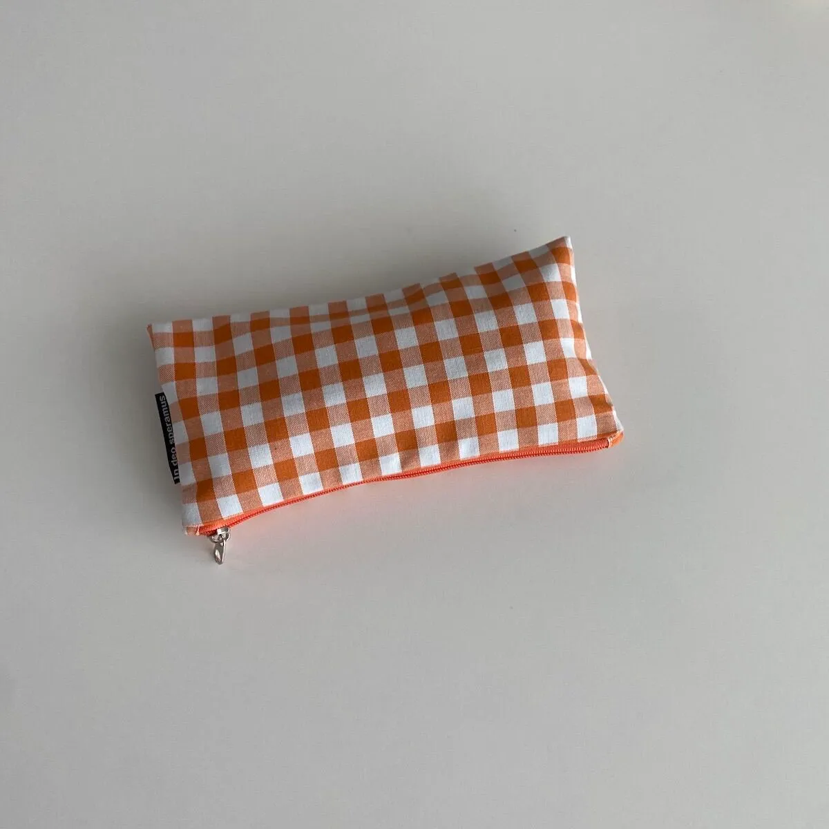 기본 오렌지 체크 필통(Orange check pencil case) - 감도 깊은 취향 셀렉트샵 29CM
