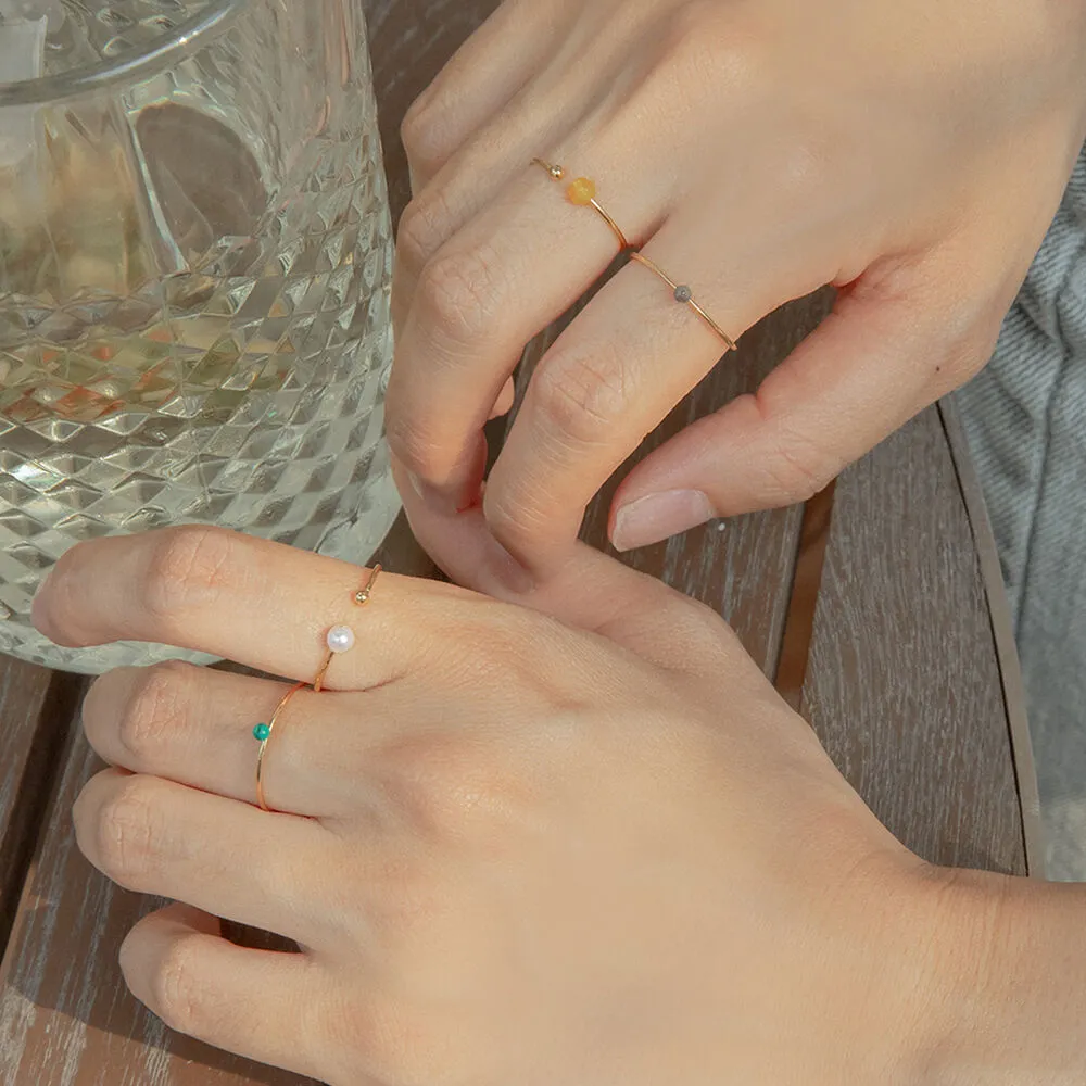 MINIMI NATURAL STONE & PEARL RINGS - 감도 깊은 취향 셀렉트샵 29CM