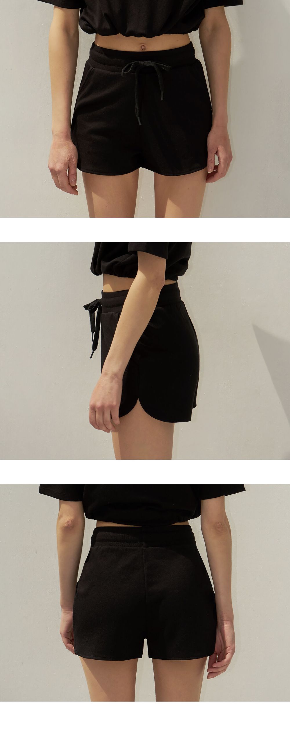 여성 요가복 DEVI-B0044-블랙 필라테스 돌핀 팬츠 숏팬츠 - 감도 깊은 취향 셀렉트샵 29CM