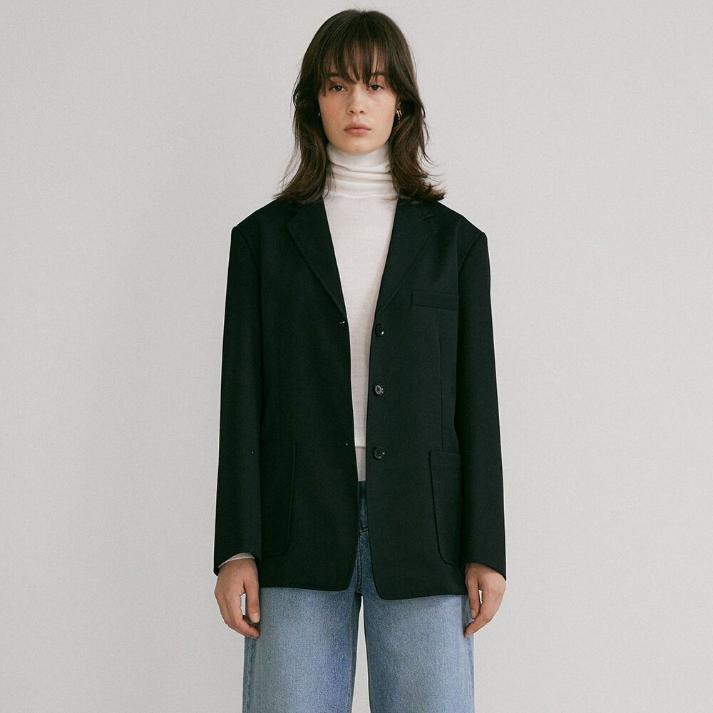 STITCH THREE BUTTON SINGLE JACKET (BLACK) - 감도 깊은 취향 셀렉트샵 29CM