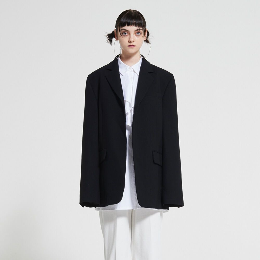 High Rise One Button Jacket Black WBAFJK001BK - 감도 깊은 취향 셀렉트샵 29CM