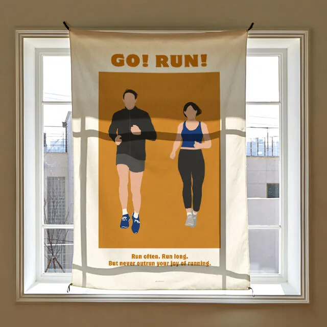 Running 02 일러스트 행잉 패브릭 포스터 가리개 커튼 감도 깊은 취향 셀렉트샵 29cm