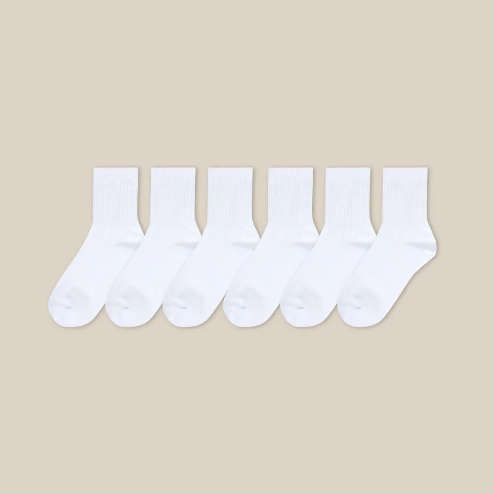 [6PACK] 1507 데일리 하프 삭스 - 스노우 화이트 - 감도 깊은 취향 셀렉트샵 29CM