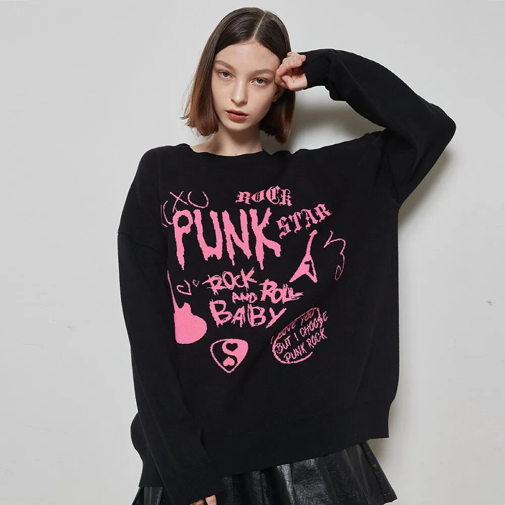 [아이브 이서, 에스파 카리나 착용]OT PUNK KNIT(BLACK) - 감도 깊은 취향 셀렉트샵 29CM