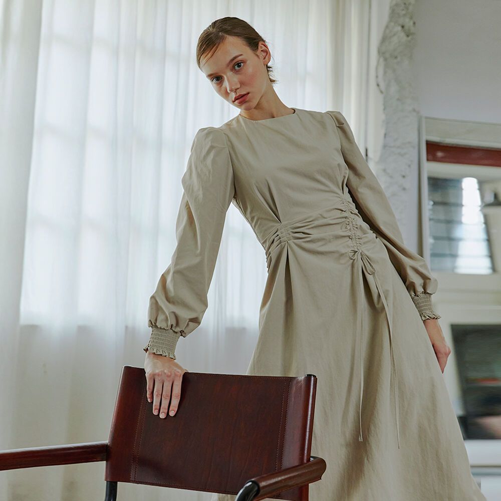 Pintuck String Smock Dress, Beige - 감도 깊은 취향 셀렉트샵 29CM