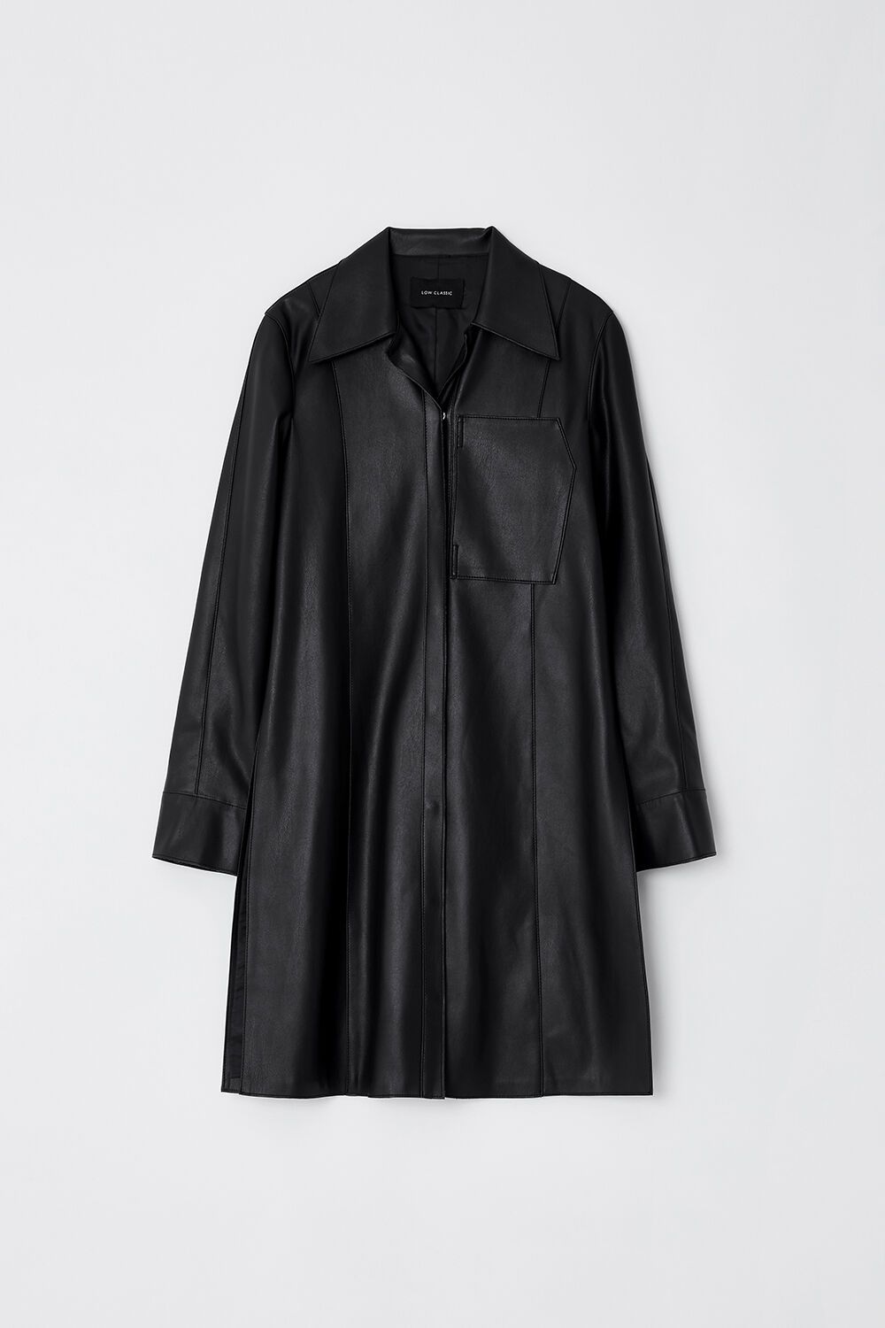 ECO LEATHER LONG SHIRT - BLACK - 감도 깊은 취향 셀렉트샵 29CM