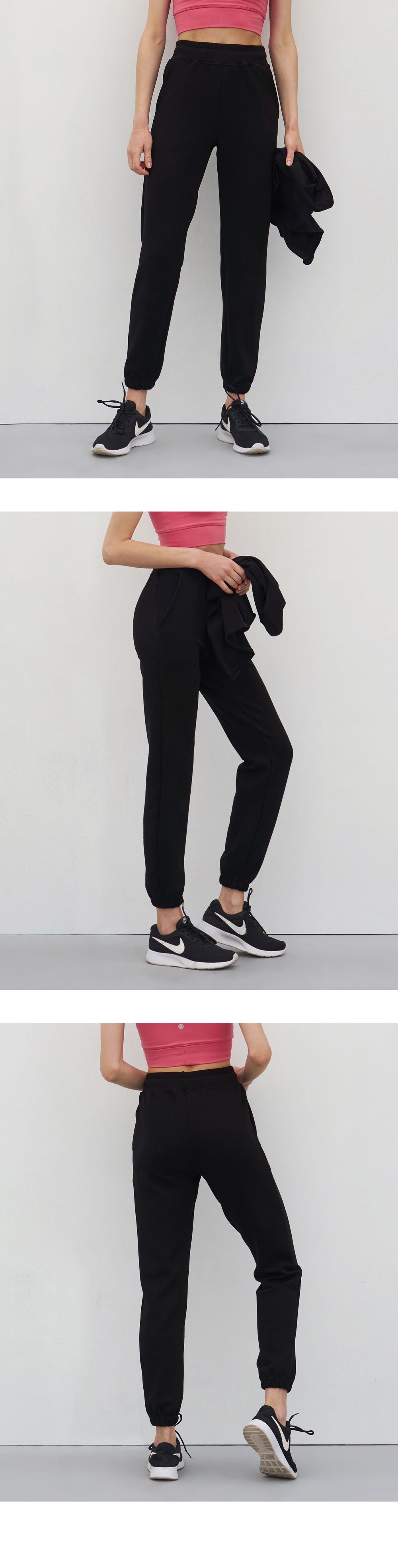 여성 요가복 DEVI-B0033-블랙 필라테스 스웨트 팬츠 - 감도 깊은 취향 셀렉트샵 29CM