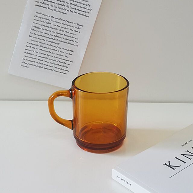 레트로 엠버 카페 유리컵(260ml) 내열컵 - 감도 깊은 취향 셀렉트샵 29CM