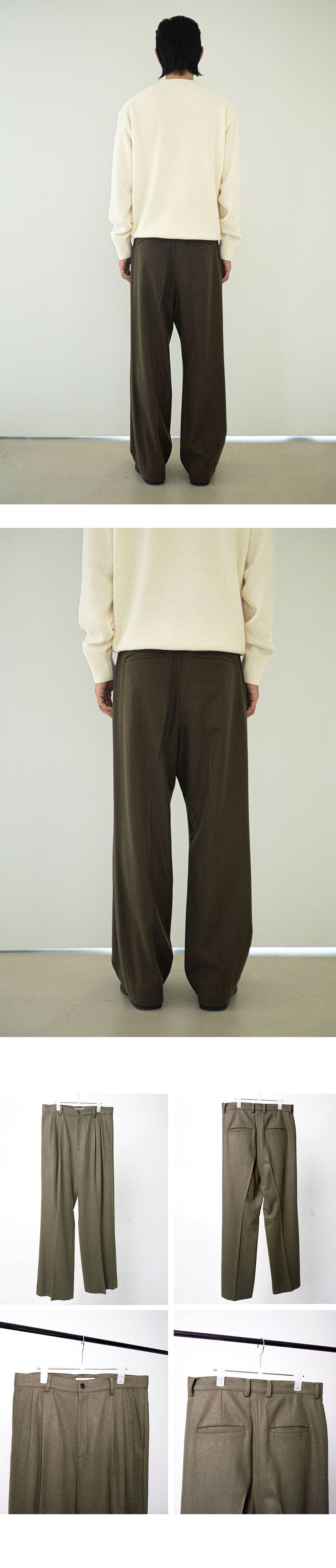 프리저브드스테이션 DRAPERY WIDE PANTS (Olive) - 감도 깊은 취향 셀렉트샵 29CM