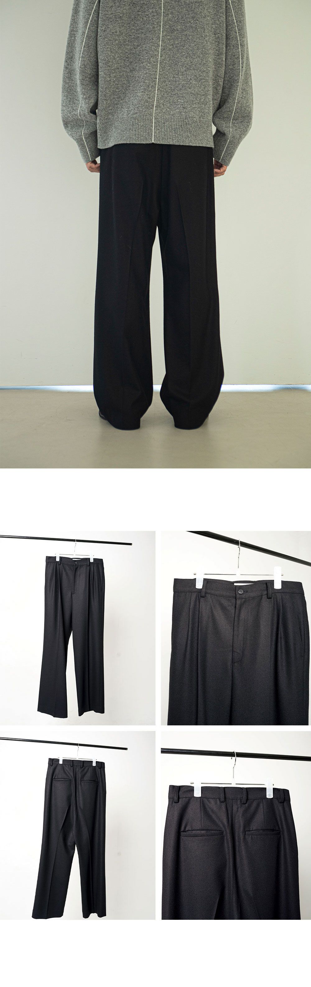 프리저브드스테이션 DRAPERY WIDE PANTS (Black) - 감도 깊은 취향 셀렉트샵 29CM