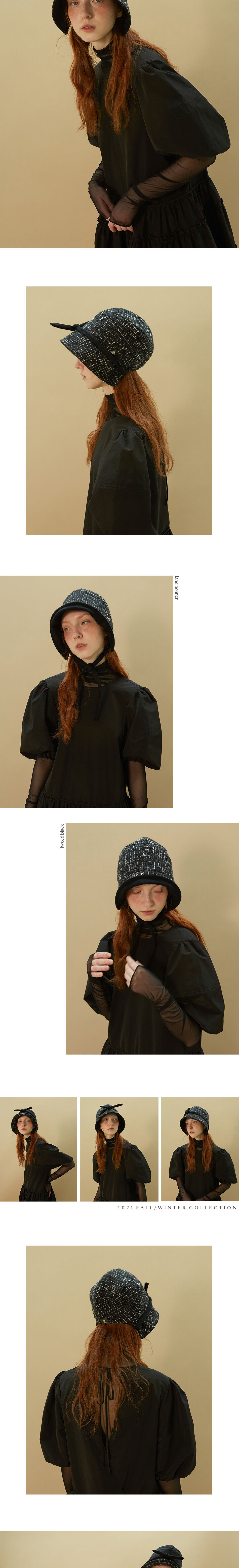 Jane bonnet-Tweed black - 감도 깊은 취향 셀렉트샵 29CM